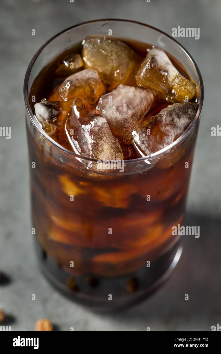 Cold Refreshing Iced Cold Brew Coffee in a Glass Stock Photo - Alamy