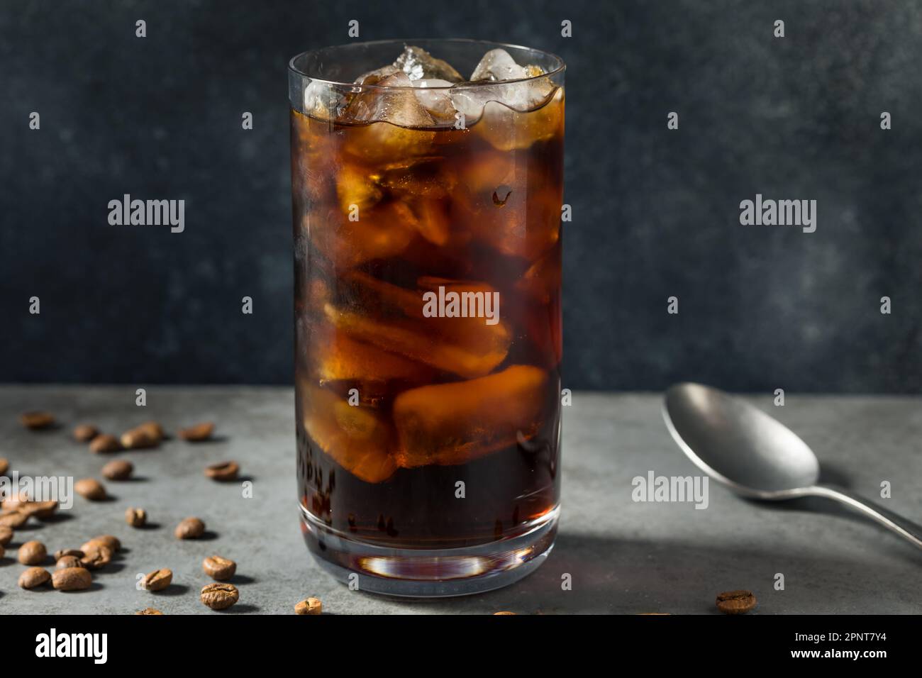 Cold Refreshing Iced Cold Brew Coffee in a Glass Stock Photo - Alamy