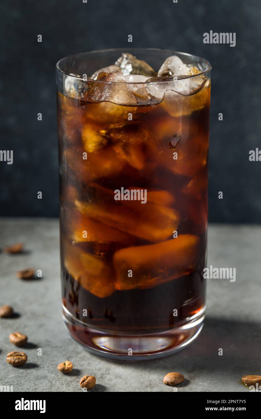 Cold Refreshing Iced Cold Brew Coffee in a Glass Stock Photo - Alamy