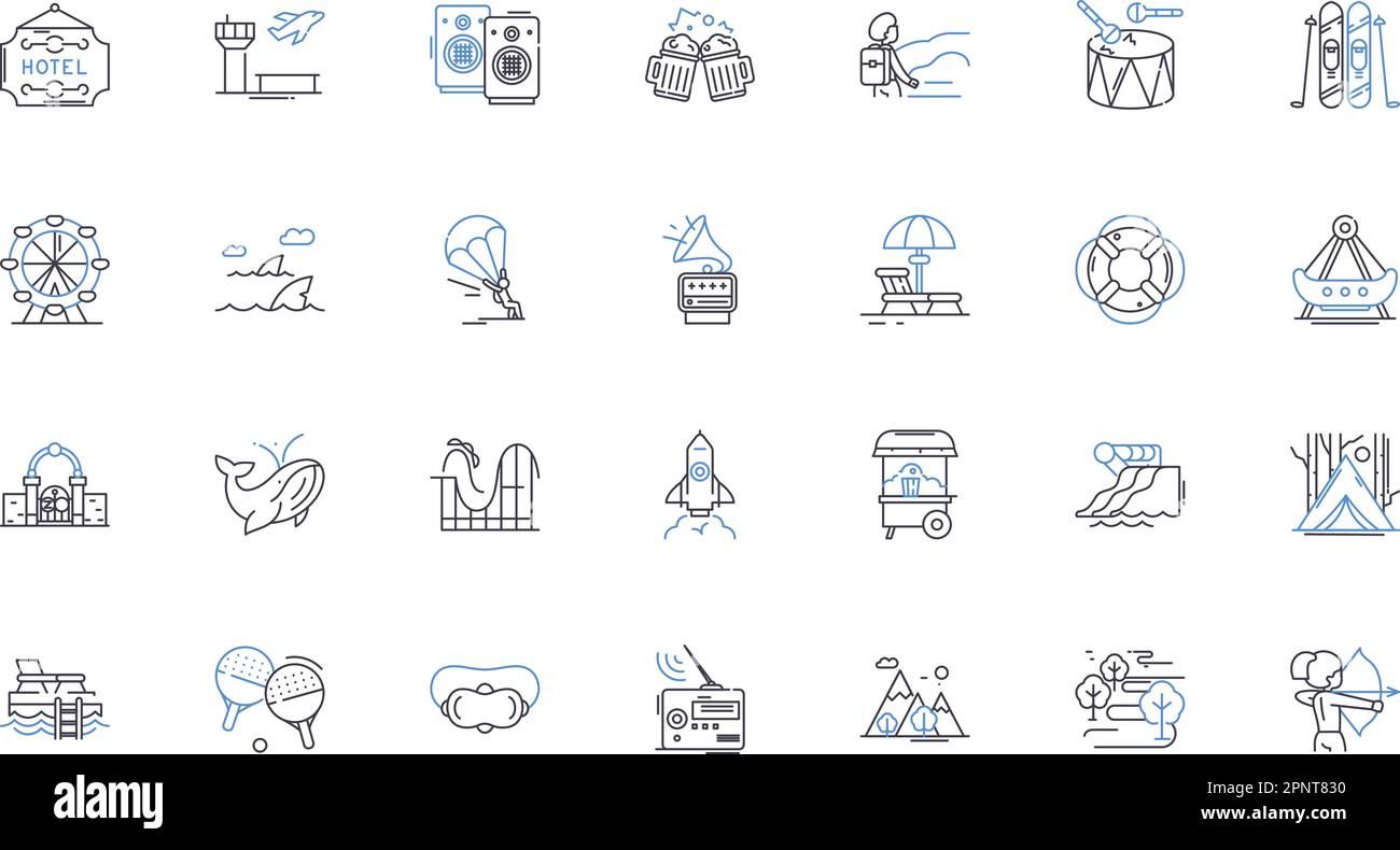 Adventure line icons collection. Brave, Quest, Journey, Expedition ...
