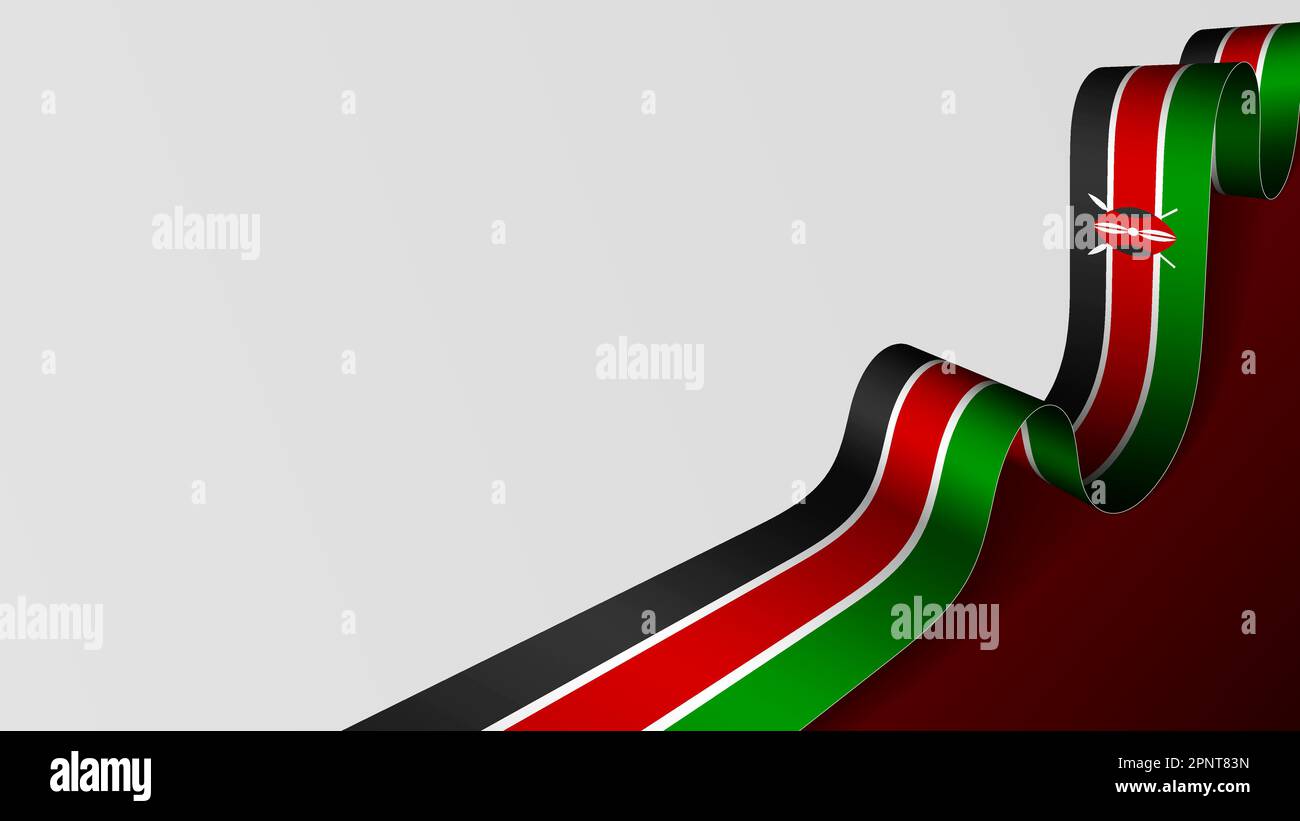 Kenya ribbon flag background. Element of impact for the use you want to ...