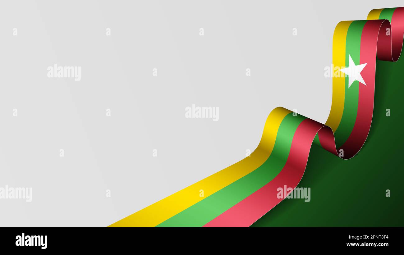Myanmar ribbon flag background. Element of impact for the use you want ...