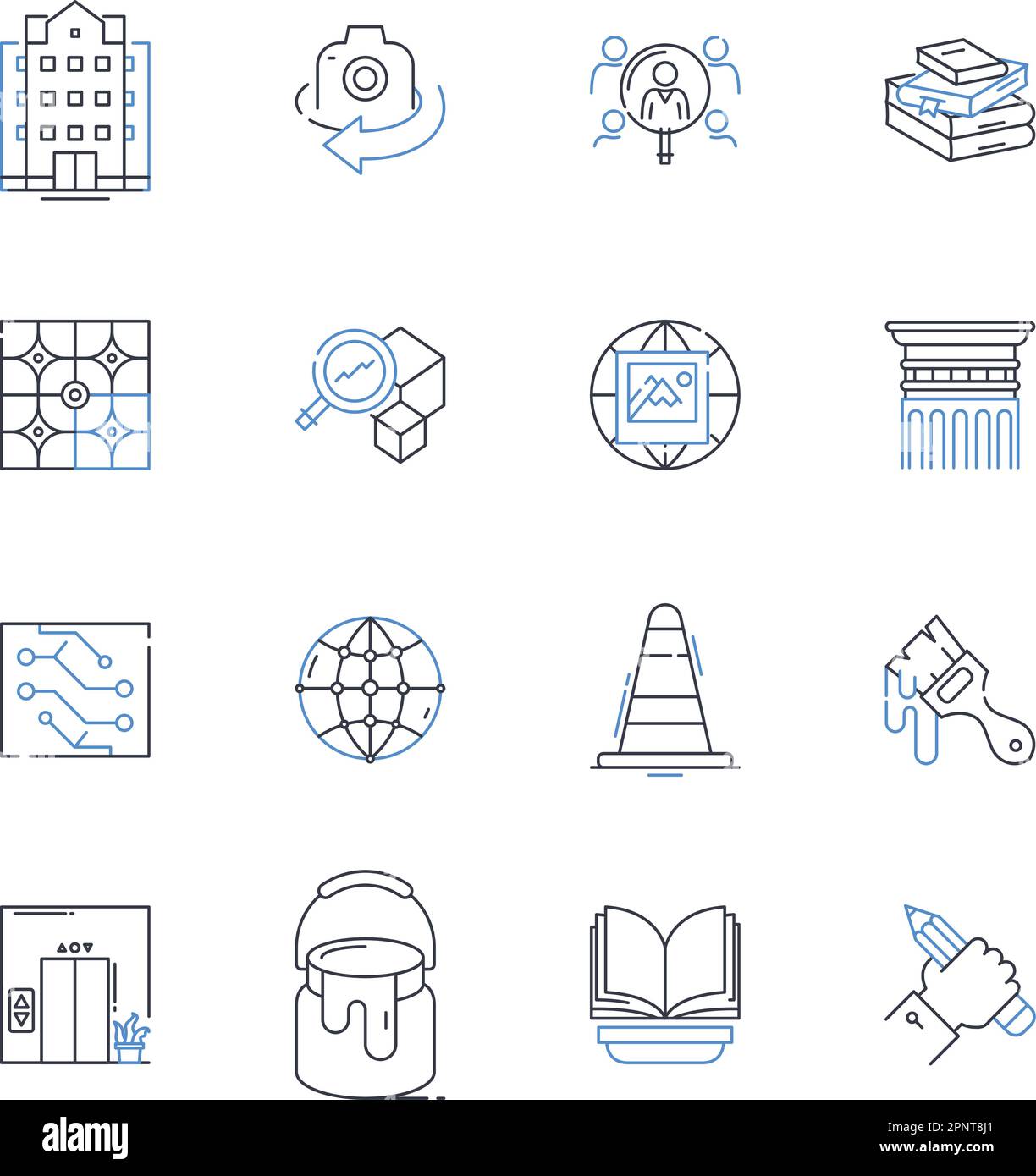 Environmental Factors line icons collection. Pollution, Climate ...