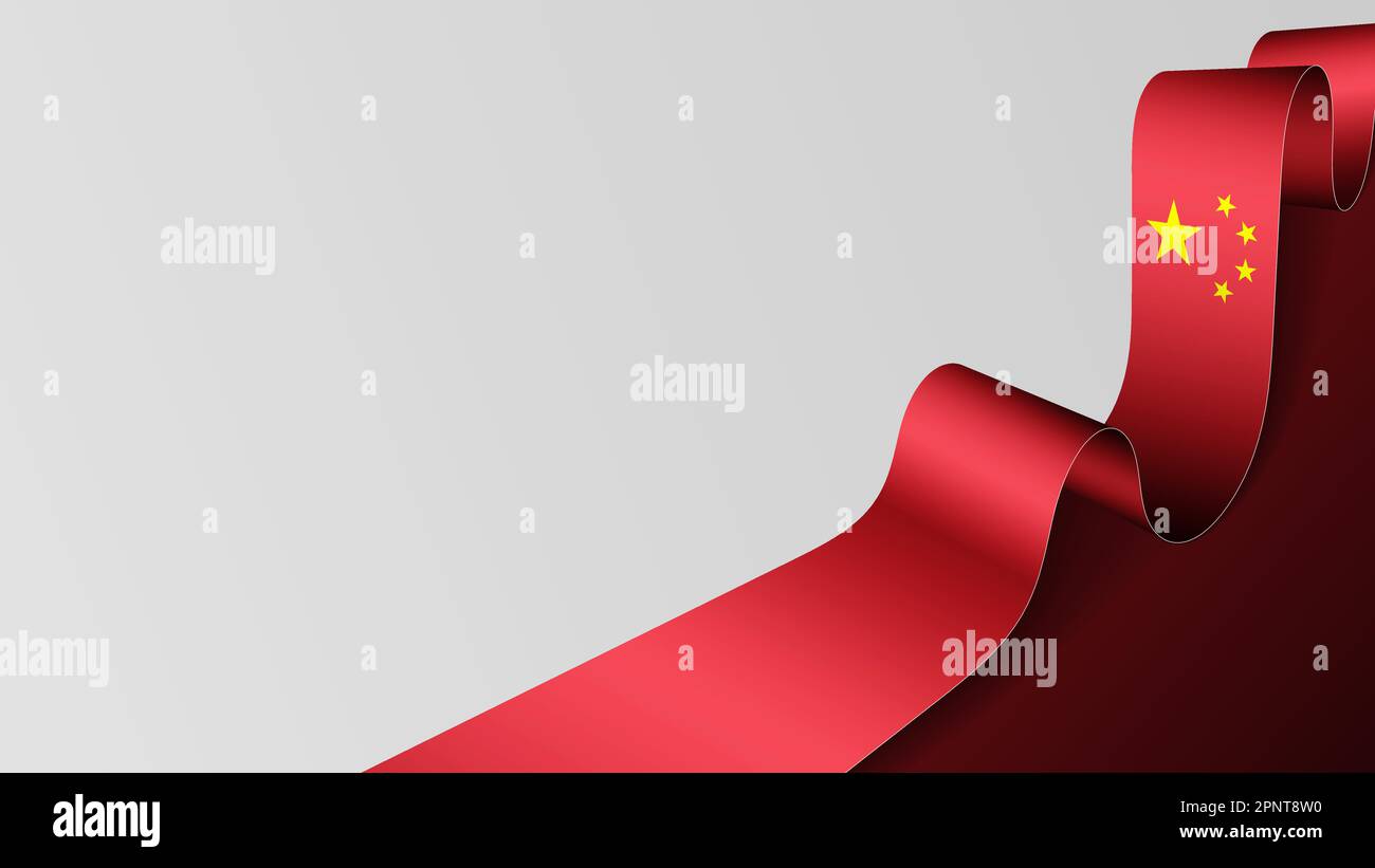 China ribbon flag background. Element of impact for the use you want to ...