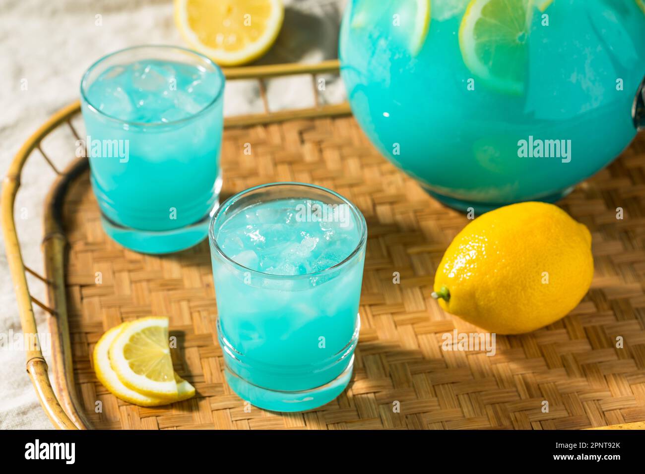 Cold Refreshing Blue Fruit Punch Cocktail in a Glass Stock Photo - Alamy