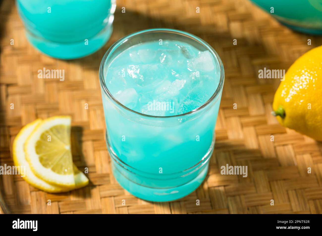 Cold Refreshing Blue Fruit Punch Cocktail in a Glass Stock Photo - Alamy