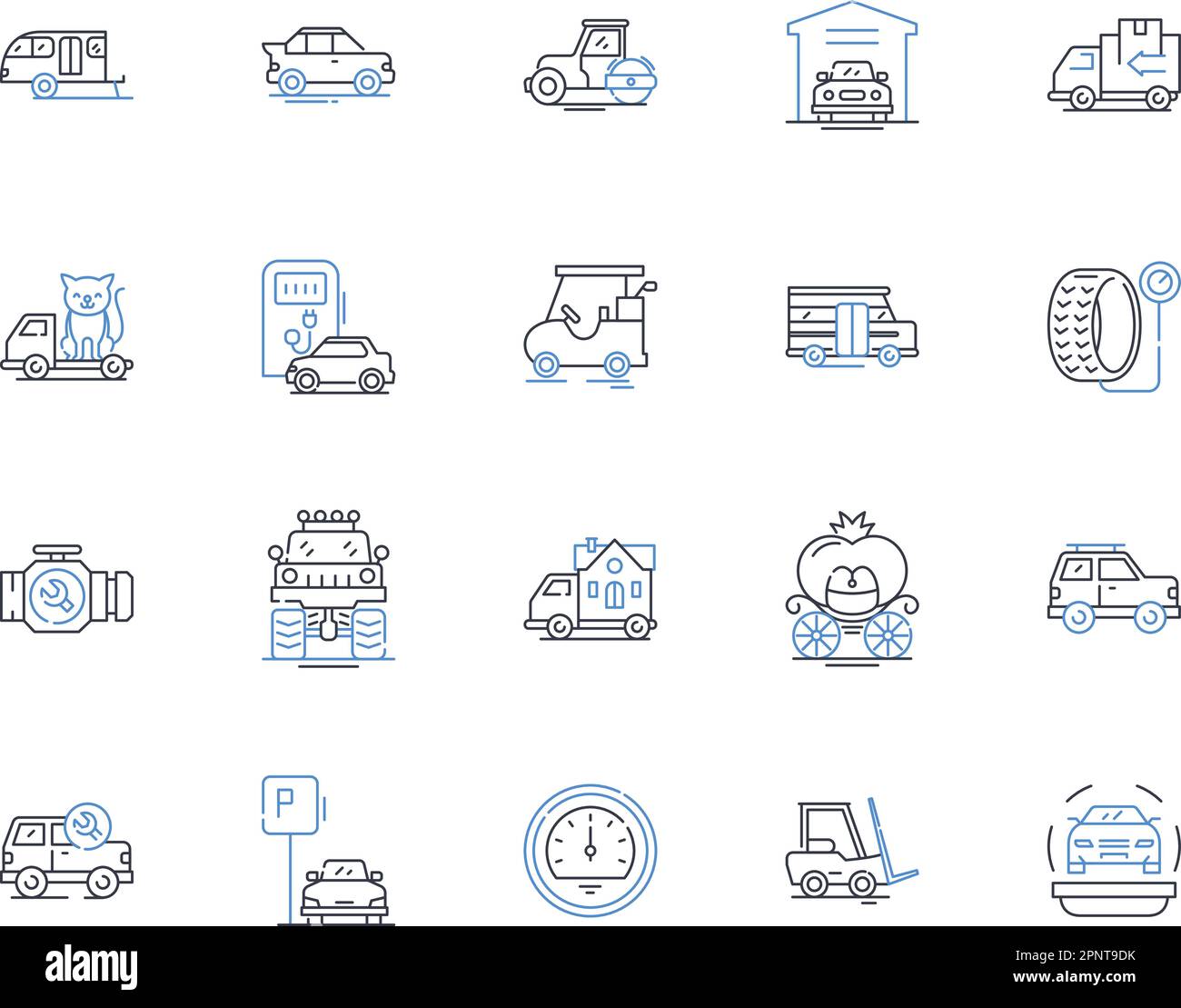 Commercial transit line icons collection. Bus, Shuttle, Transit, Coach ... Commercial transit line icons collection. Bus, Shuttle, Transit, Coach ...