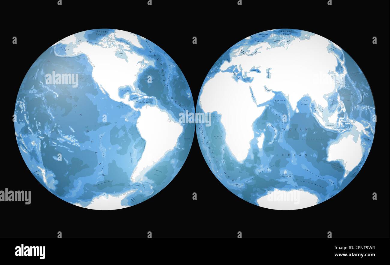 Highly detailed World Map silhouette in globe shape of Earth. Nicolosi ...