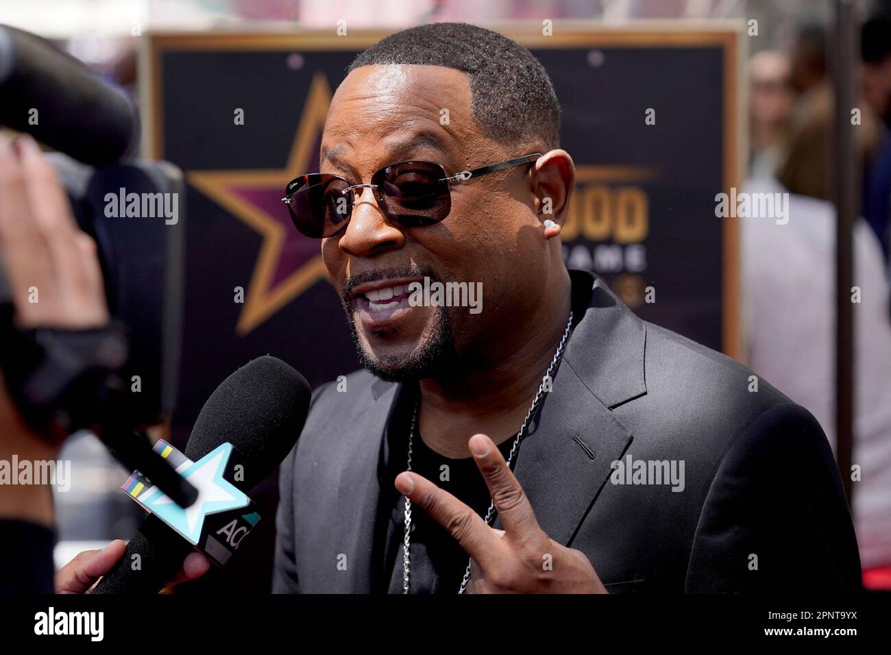 Martin Lawrence speaks during a star ceremony on the Hollywood Walk of ...