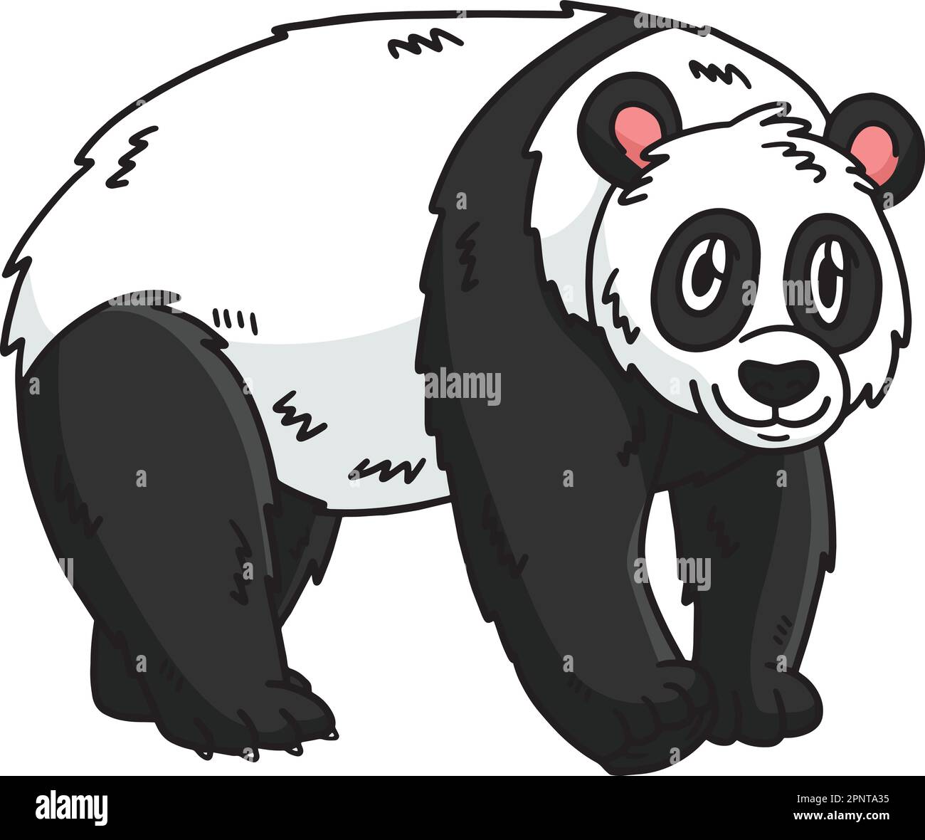 Panda Cartoon Colored Clipart Illustration Stock Vector Image & Art - Alamy