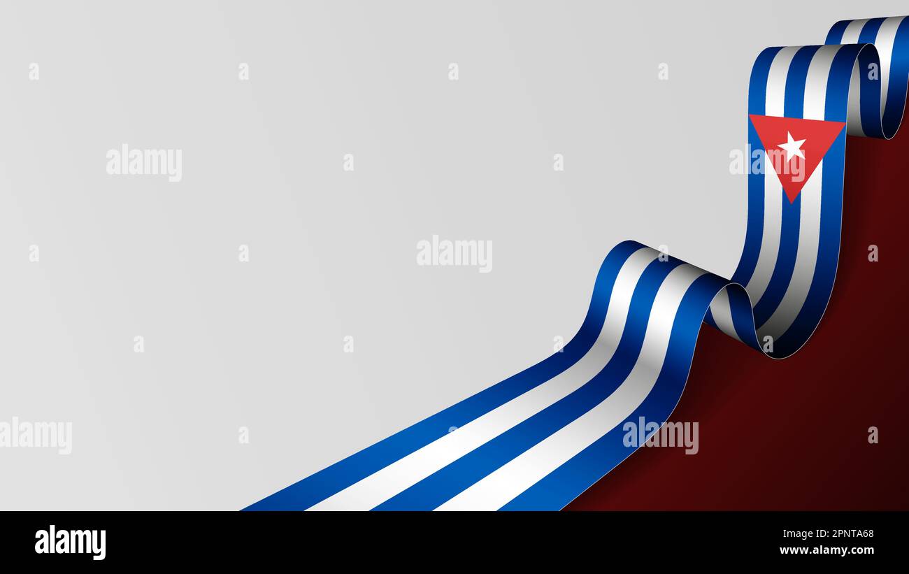 Cuba ribbon flag background. Element of impact for the use you want to ...