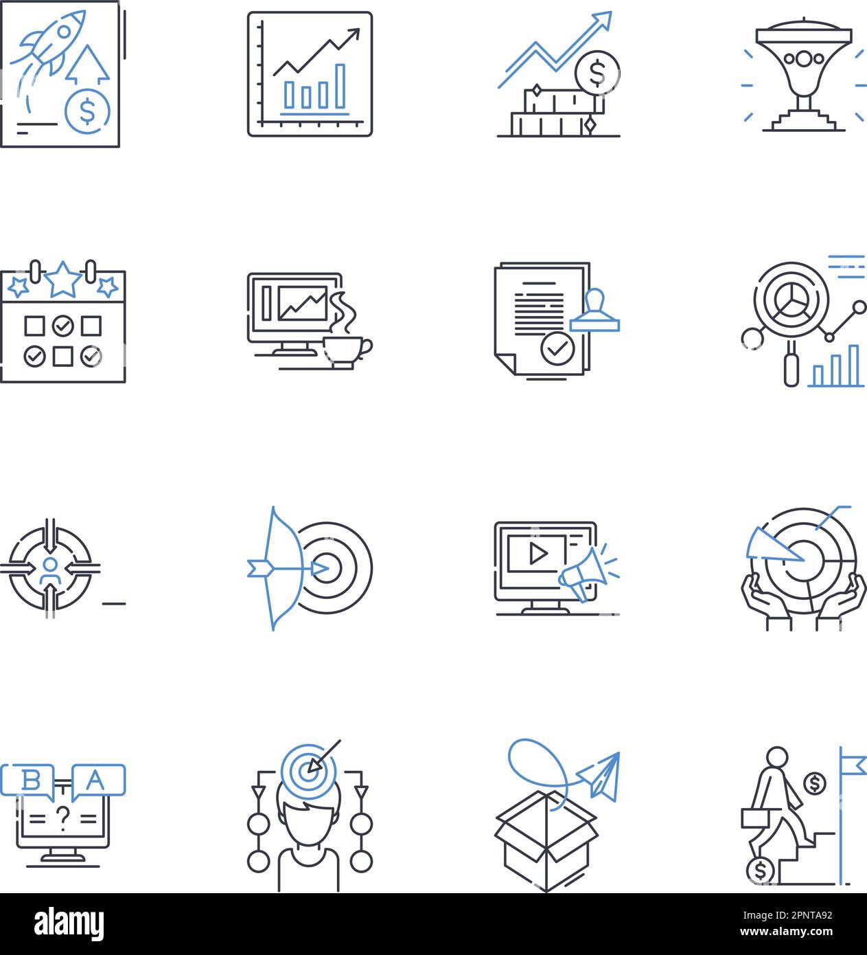 Digital Strategy line icons collection. Optimization, Analytics ... Digital Strategy line icons collection. Optimization, Analytics ...