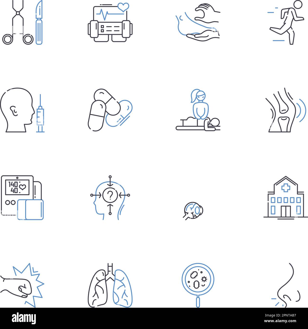 Resourceful diet line icons collection. Nourishment, Balance, Nutrients ...