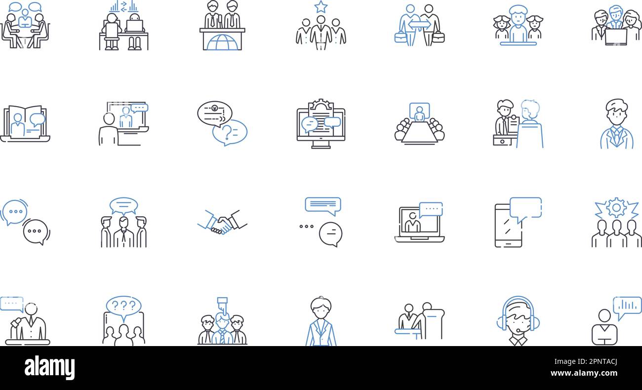 Guests line icons collection. Visitors, Invitees, Attendees, Tourists ...