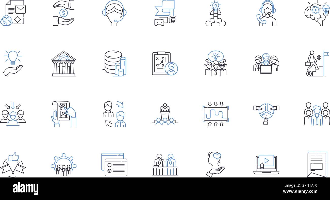 Humanitarian aid line icons collection. Relief, Assistance, Support ...