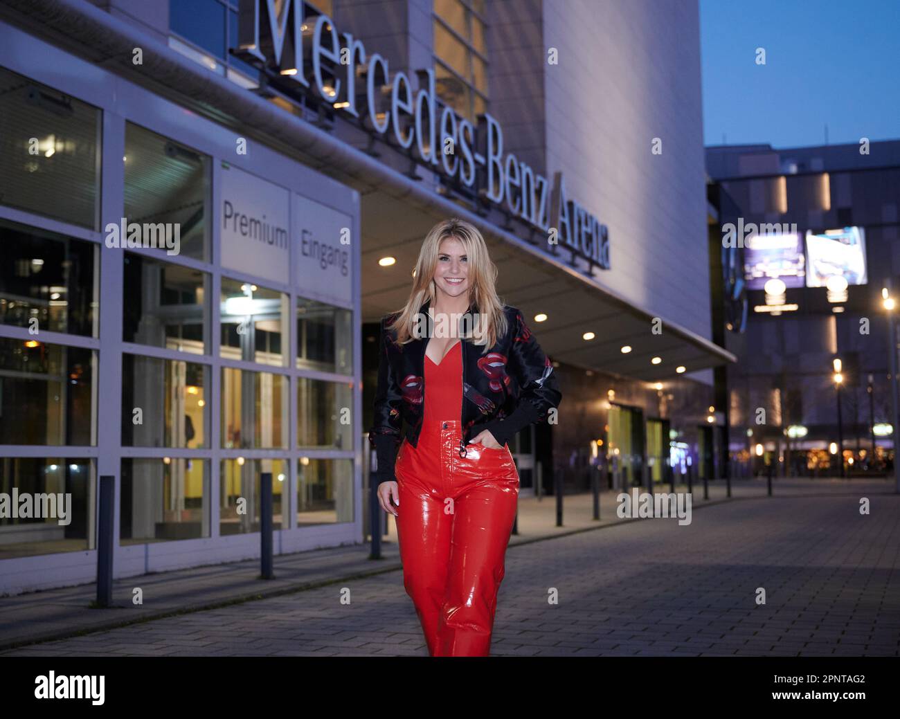 Berlin, Germany. 20th Apr, 2023. Beatrice Egli stands in front of the ...