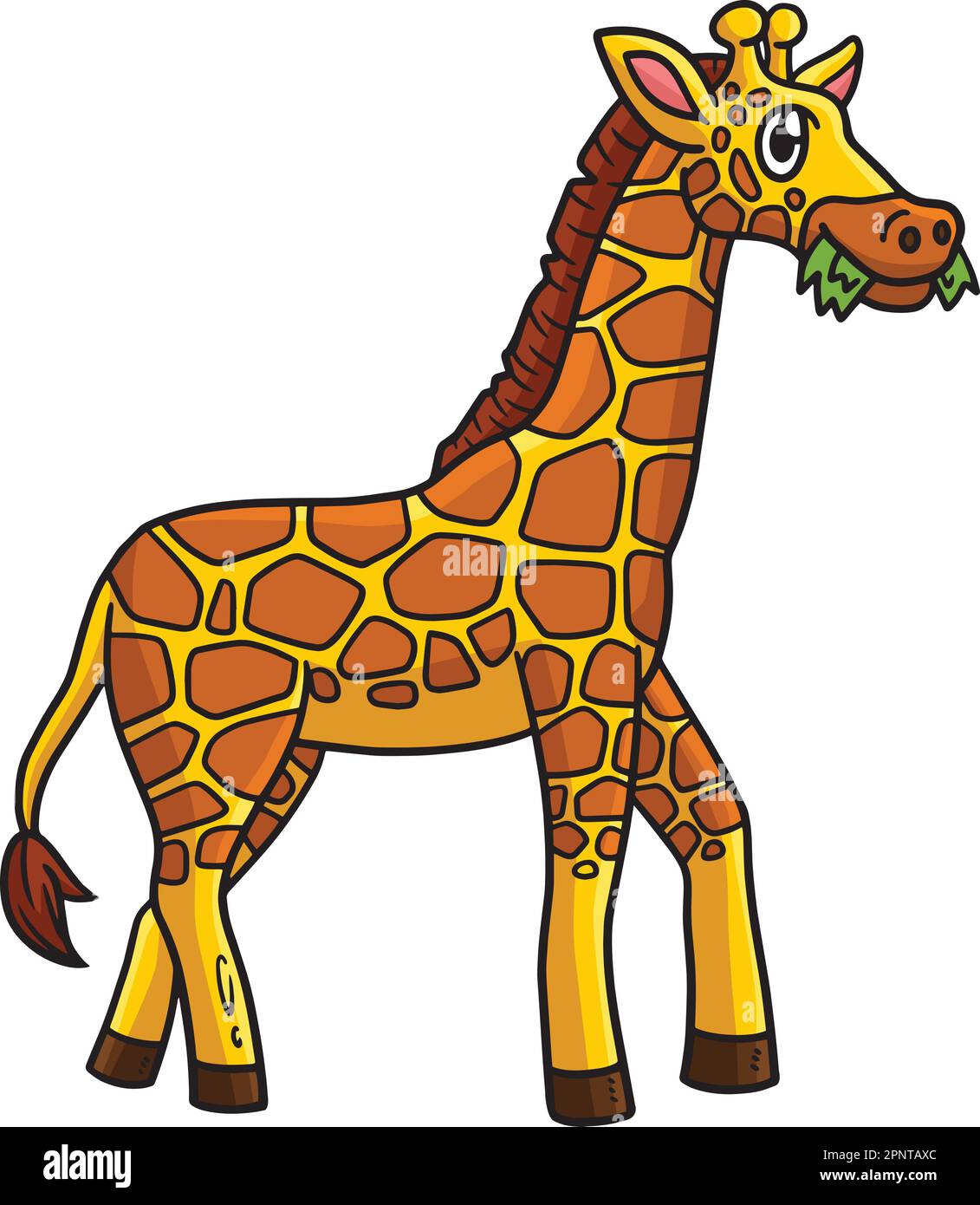 Giraffe Cartoon Colored Clipart Illustration Stock Vector Image & Art ...