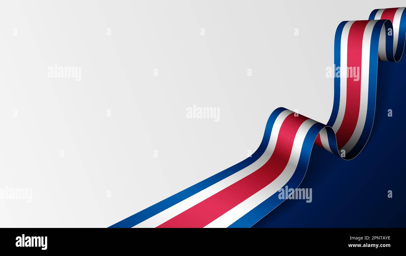 Costarica ribbon flag background. Element of impact for the use you ...