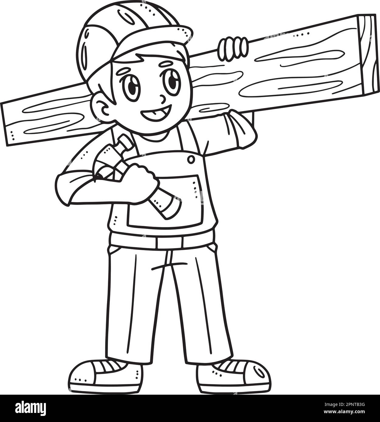 Carpinteiro Carpenter Carpintero Tamplar Imprimir Colorir Profesiones ...