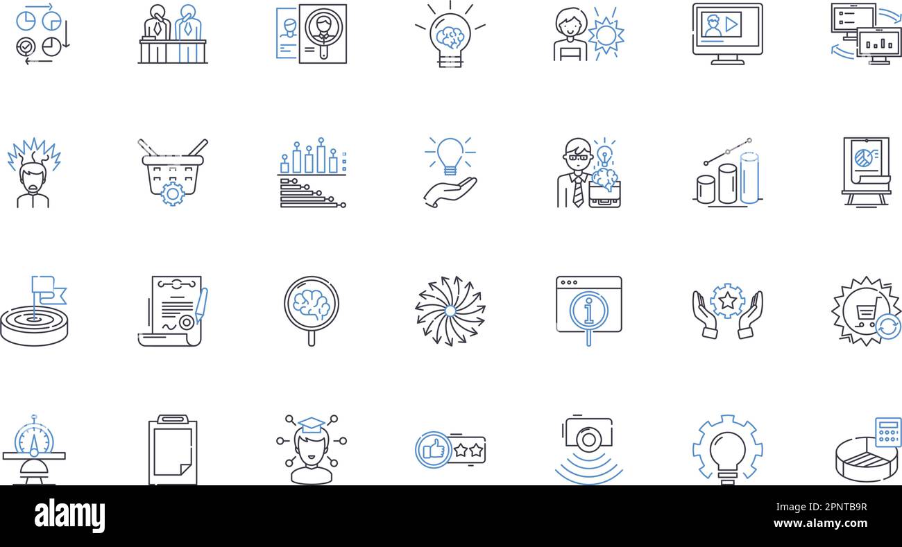 Creativity and innovation line icons collection. Inventive, Resourceful ...