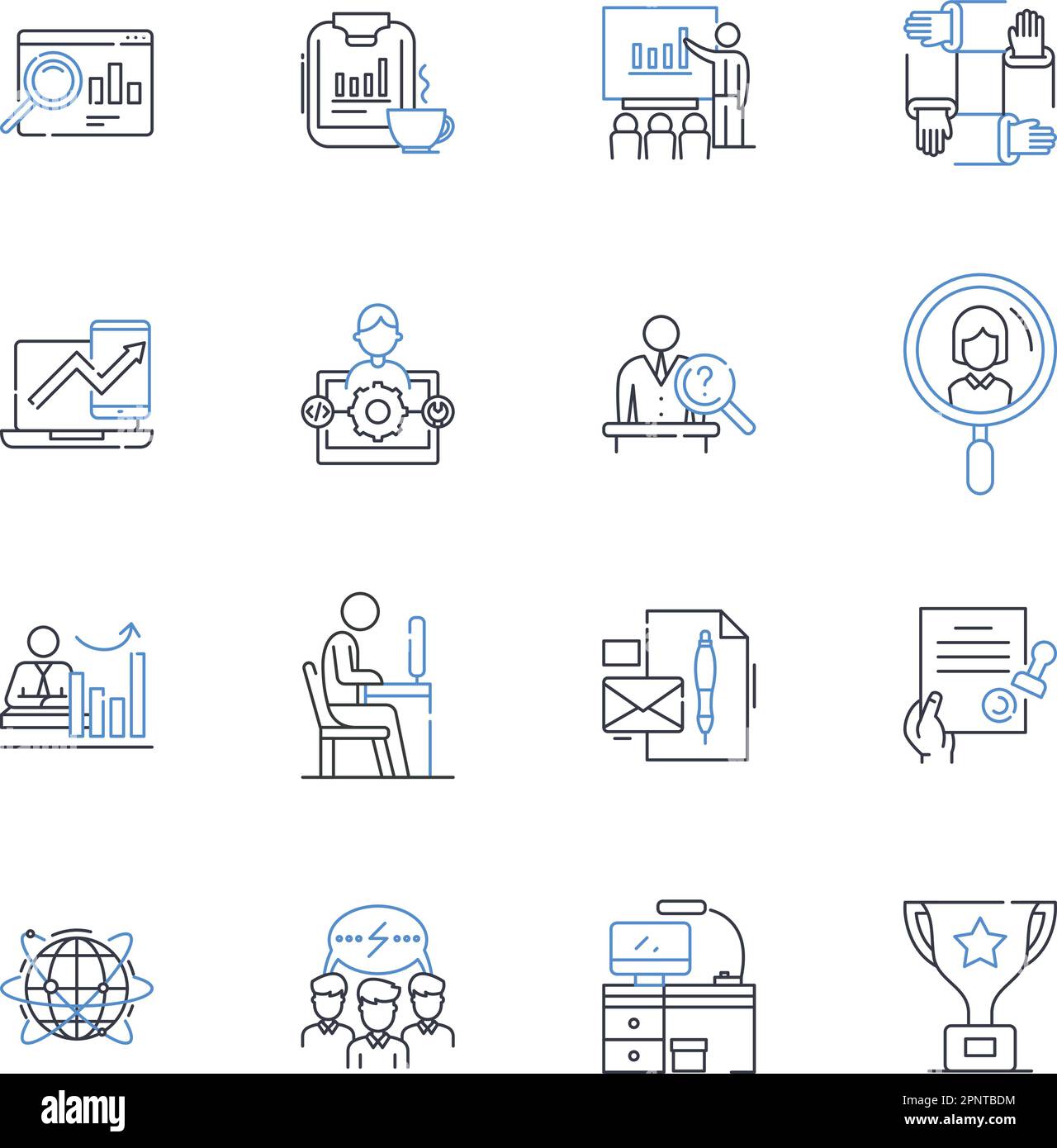 Organization premises line icons collection. Environment, Space, Layout ...