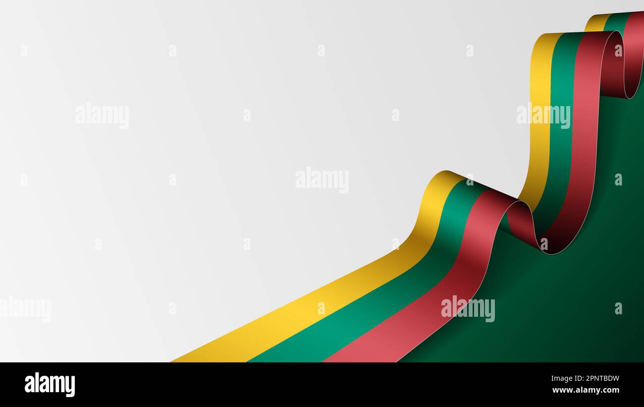 Lithuania ribbon flag background. Element of impact for the use you ...
