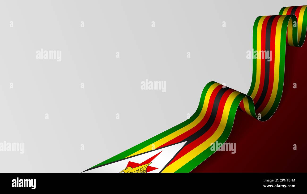 Zimbabwe ribbon flag background. Element of impact for the use you want ...