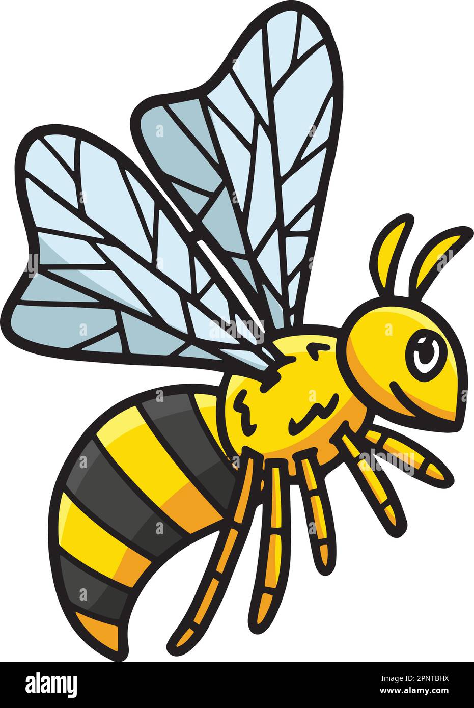 Bee Cartoon Colored Clipart Illustration Stock Vector Image & Art - Alamy