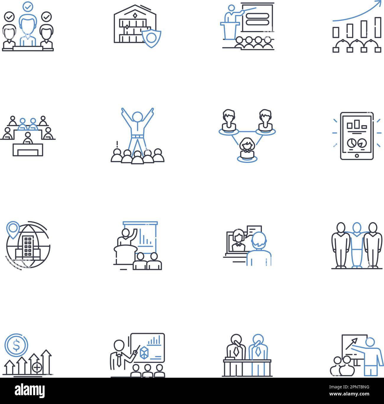 Concern system line icons collection. Safety, Accountability ... Concern system line icons collection. Safety, Accountability ...