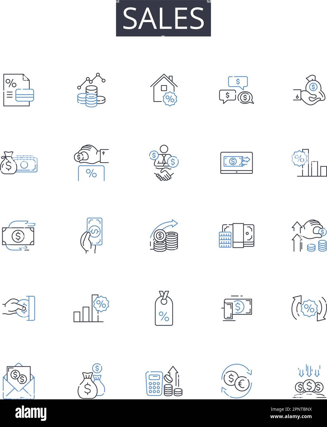 Sales line icons collection. Marketing, Business, Revenue, Income ...