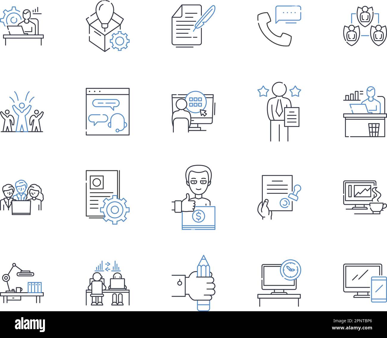 Joint Force Line Icons Collection Collaboration Unity Integration Coordination Synergy