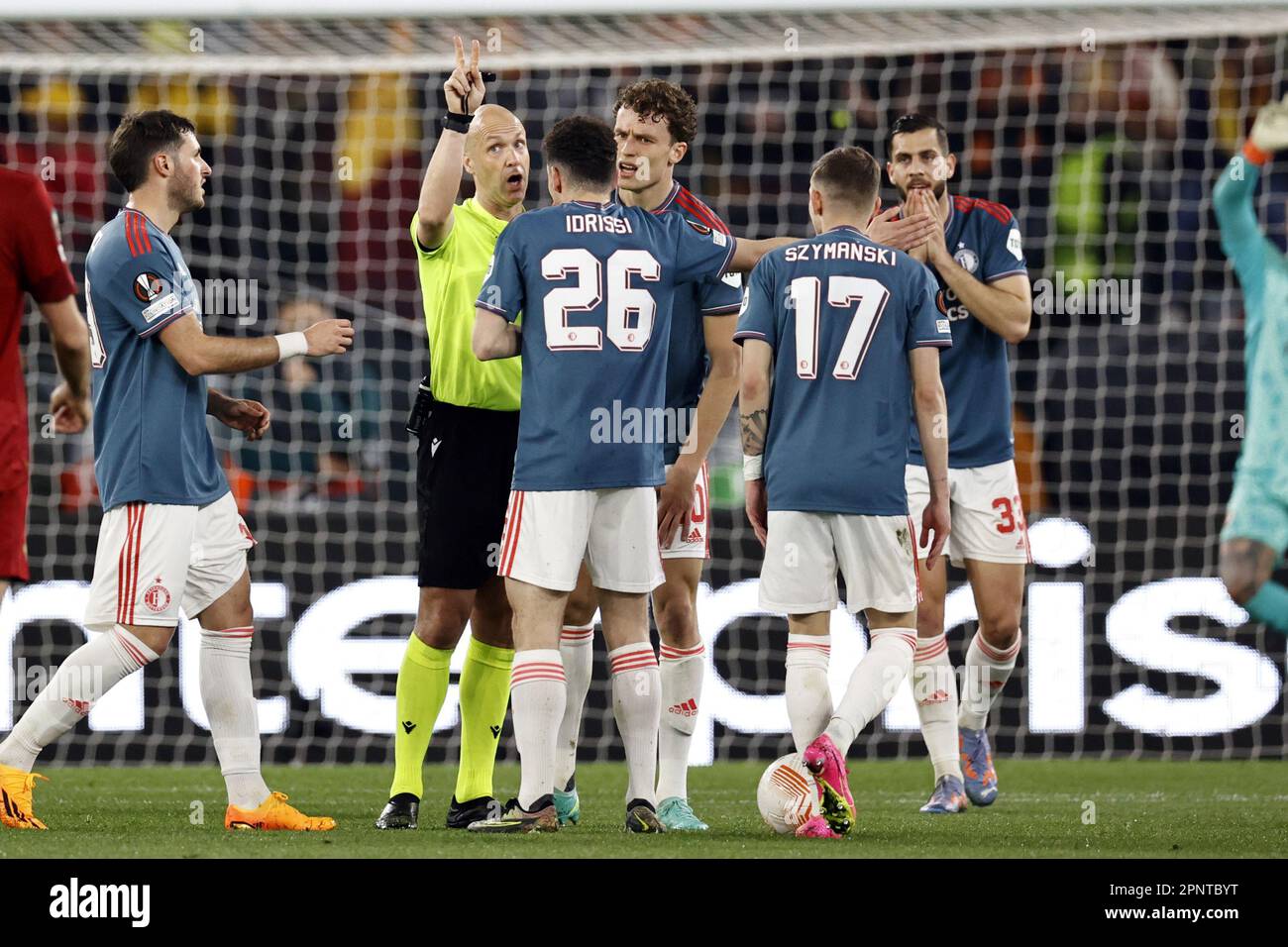 Rome, Italy. April 20, 2023. (lr) Santiago Gimenez of Feyenoord ...