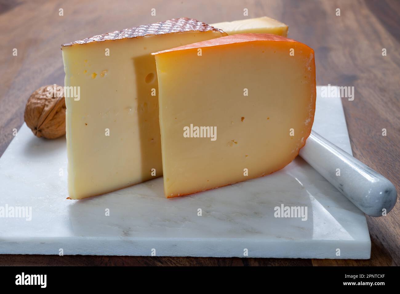 Cheese collection, tasty Belgian abbey cheeses made with brown trappist ...