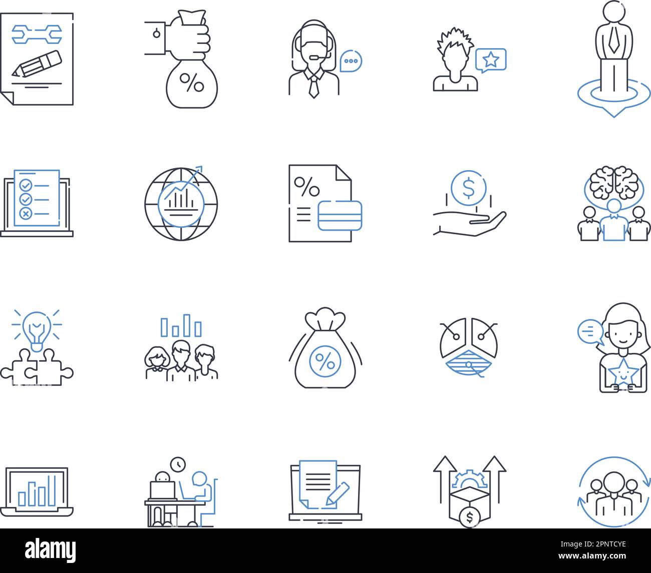 Credit line icons collection. Score, Report, Balance, Limit, Card, History, Rating vector and ...