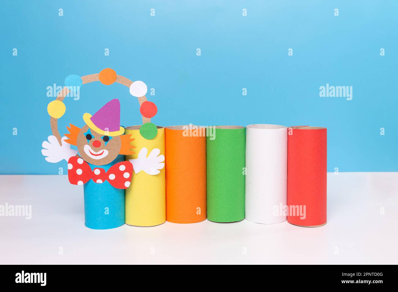 DIY paper craft for kids, how to make an clown, handmade handicraft ...