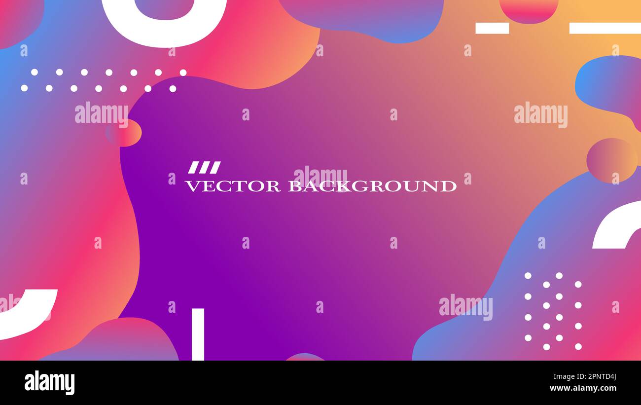 Colorful banner template with gradient colors. Design with liquid form ...