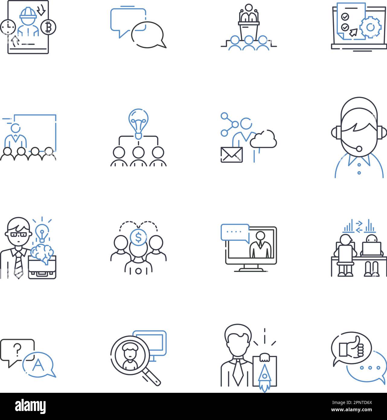 Work odyssey line icons collection. Challenges, Growth, Progression ...