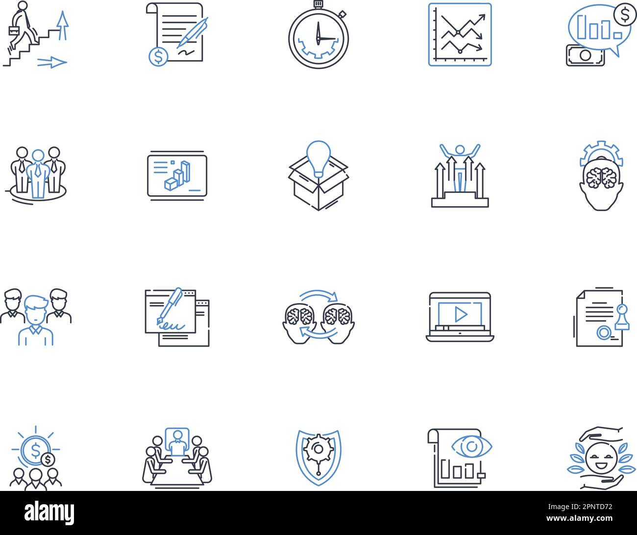 Resource Allocation Outline Icons Collection Allocation Assets Balance Budget Calculation