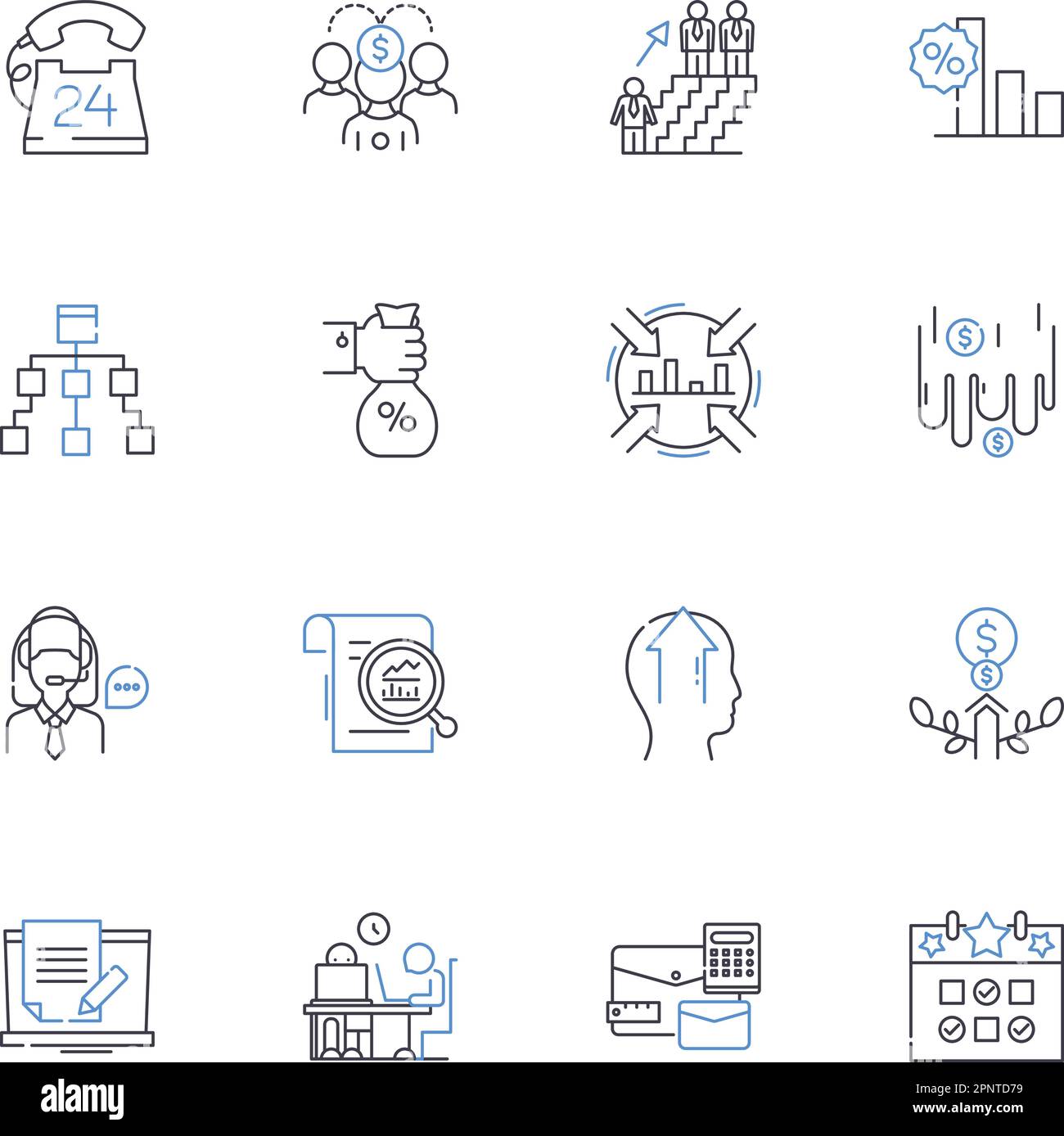 Market opportunity analysis line icons collection. Strategy, Research ...