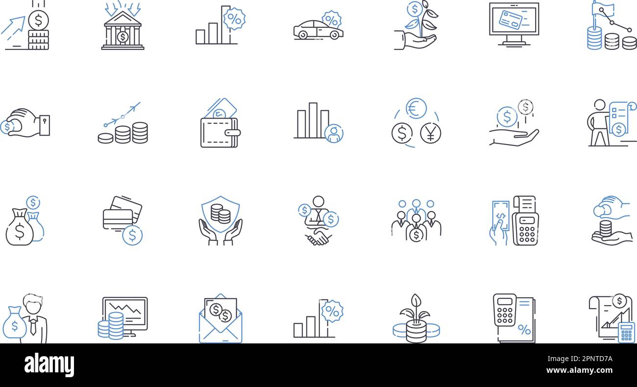 Portfolio Office Line Icons Collection Planning Strategy
