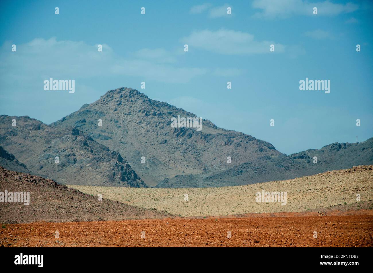 Desert landscapes in Morocco, desolate lands with paths that lead to ...