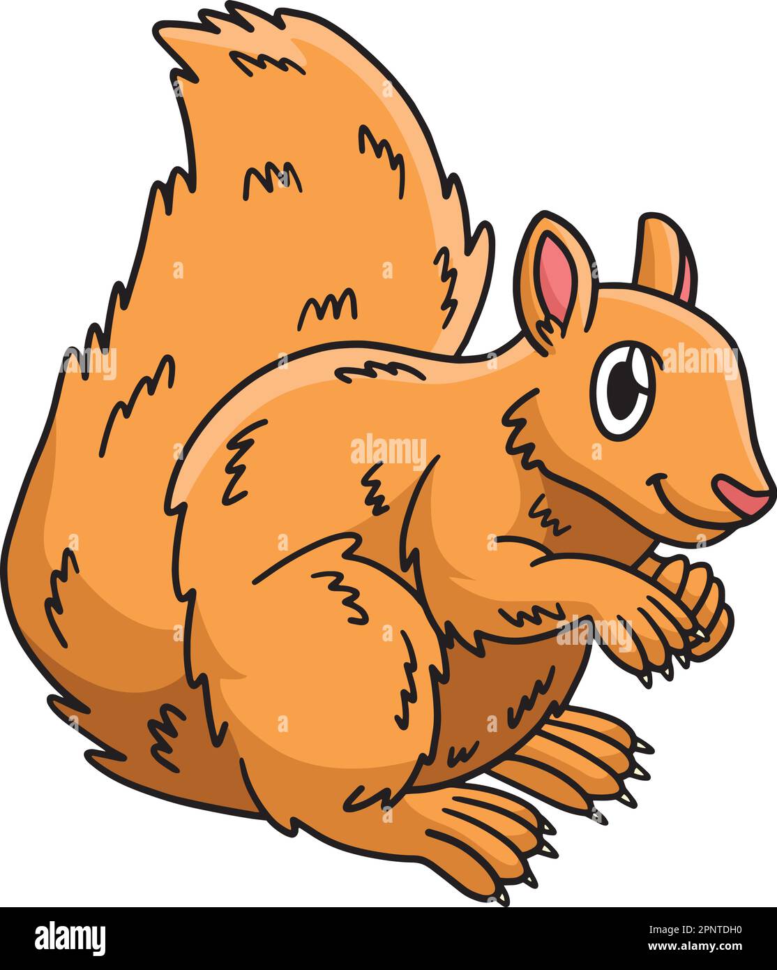 Squirrel Cartoon Colored Clipart Illustration Stock Vector Image & Art ...
