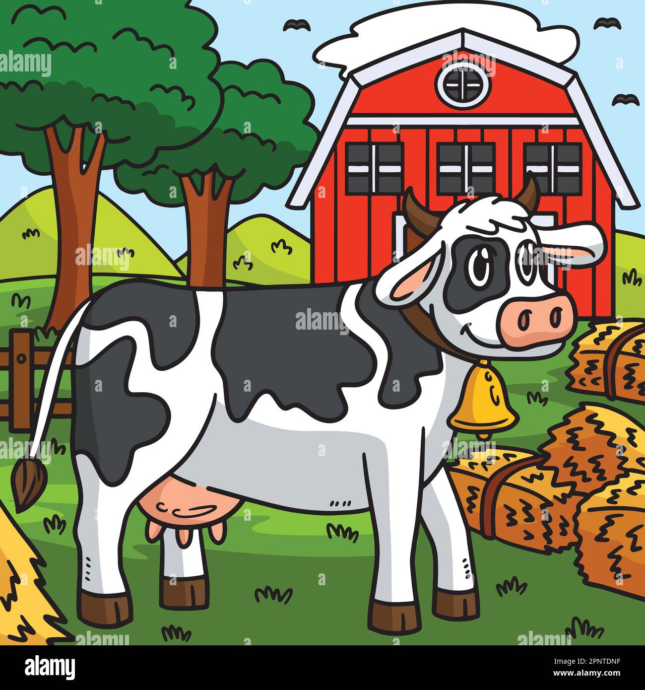 Cow Animal Colored Cartoon Illustration Stock Vector Image & Art - Alamy
