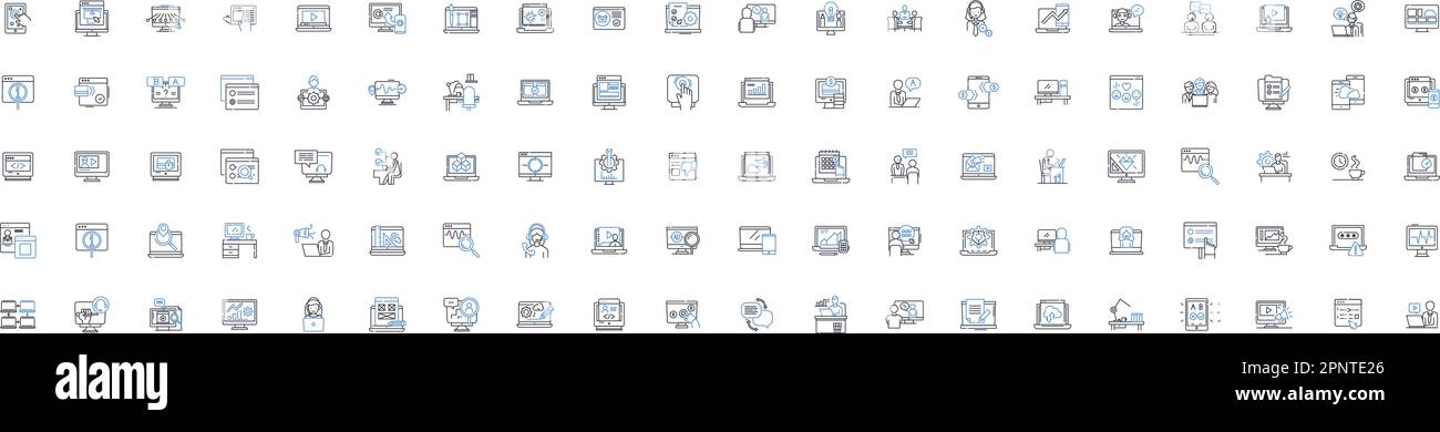 Alliance relations line icons collection. Partnership, Collaboration ...