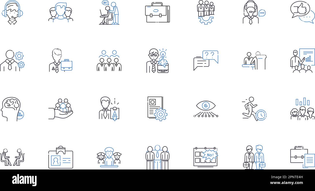 Public representation line icons collection. Advocacy, Image ...