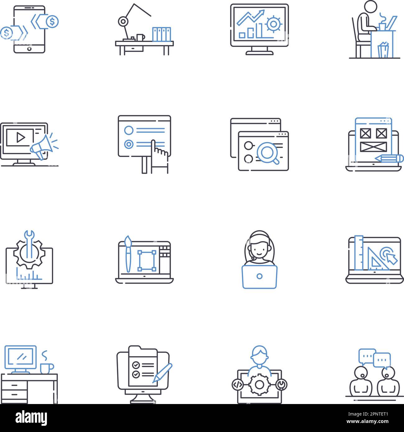 Uniting community line icons collection. Collaboration, Harmony ...