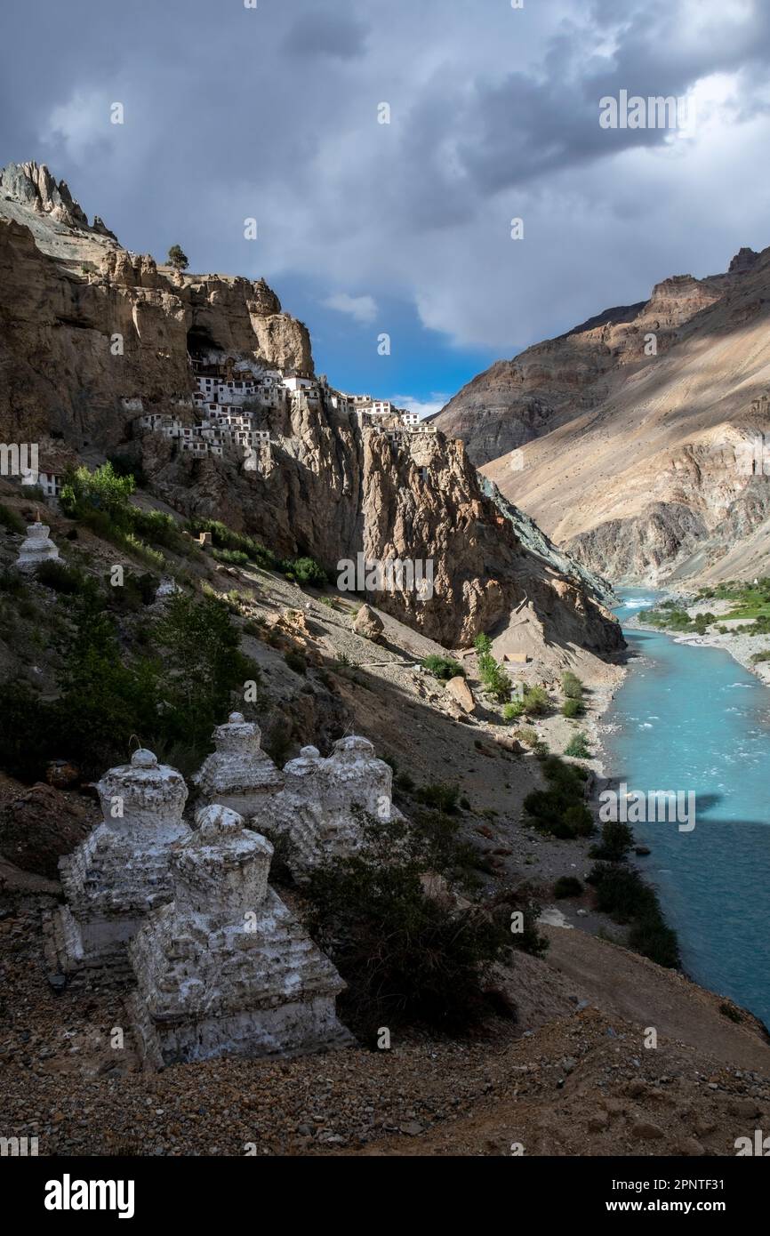 A view of Phuktal Monastery, Zanskar, Ladakh, India Stock Photo - Alamy