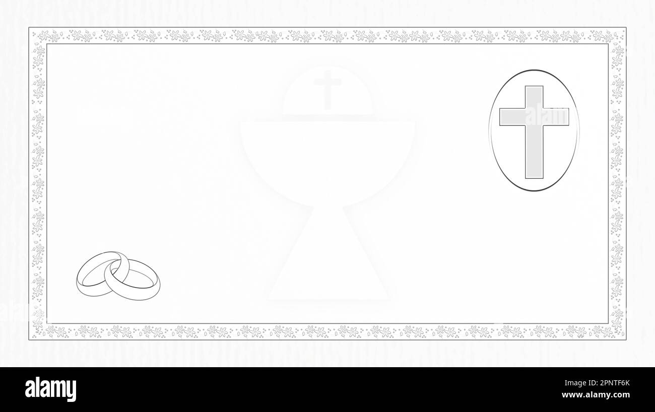 Illustrative religious wedding background with textured white paper ...