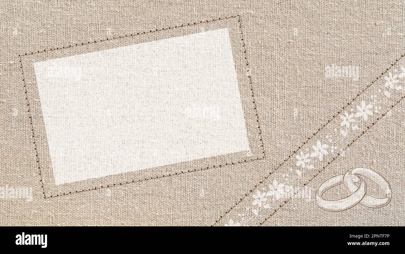 Wedding background with blank space drawn on white with rings and ...