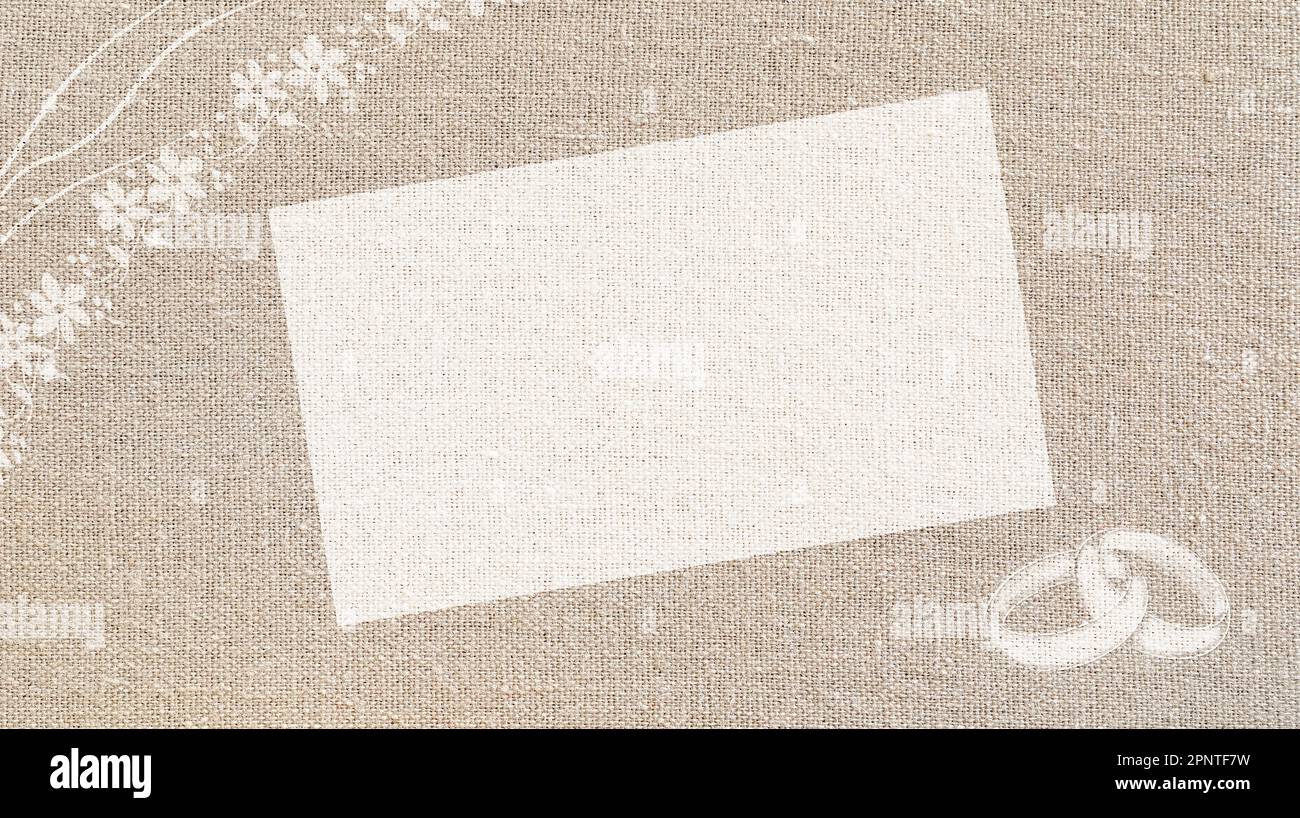 Wedding background with blank space drawn on white with rings and ...